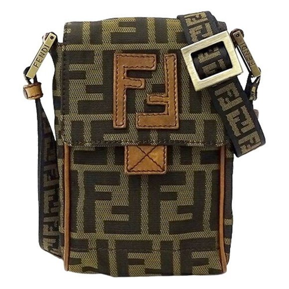 Fendi | Bags | Fendi Bag Womens Brand Shoulder Zucca Canvas Brown Khaki ...